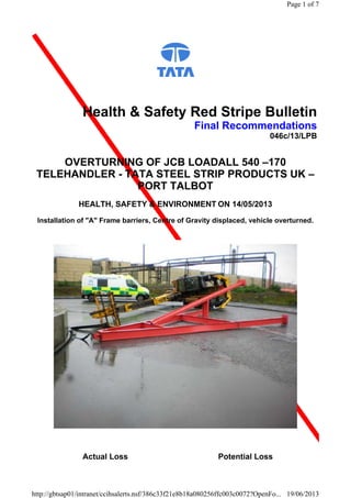 Telehandler | PDF | Injuries | Diseases and Conditions