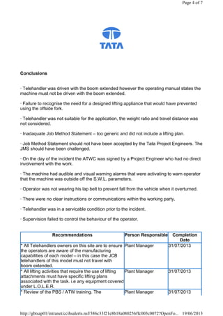 Telehandler | PDF | Injuries | Diseases and Conditions