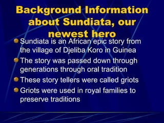 Telemachus Vs. Sundiata | PPT