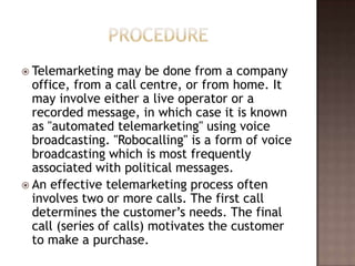 Telemarketing | PPTX