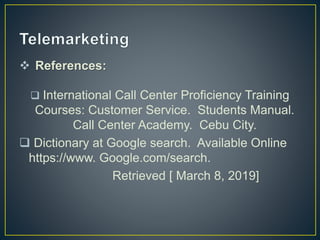 Telemarketing | PPTX