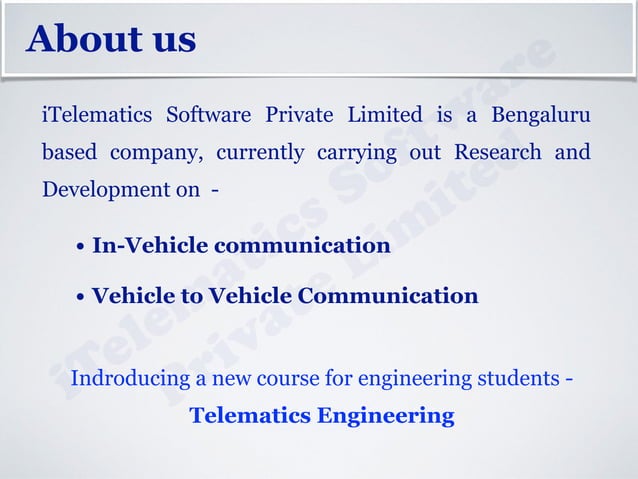 Telematics Engineering | PPT