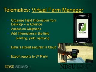 Telematics, automation, control systems in precision ag 2014 | PPTX