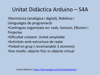 Pràctiques electrònica i robòtica amb arduino | PPTX