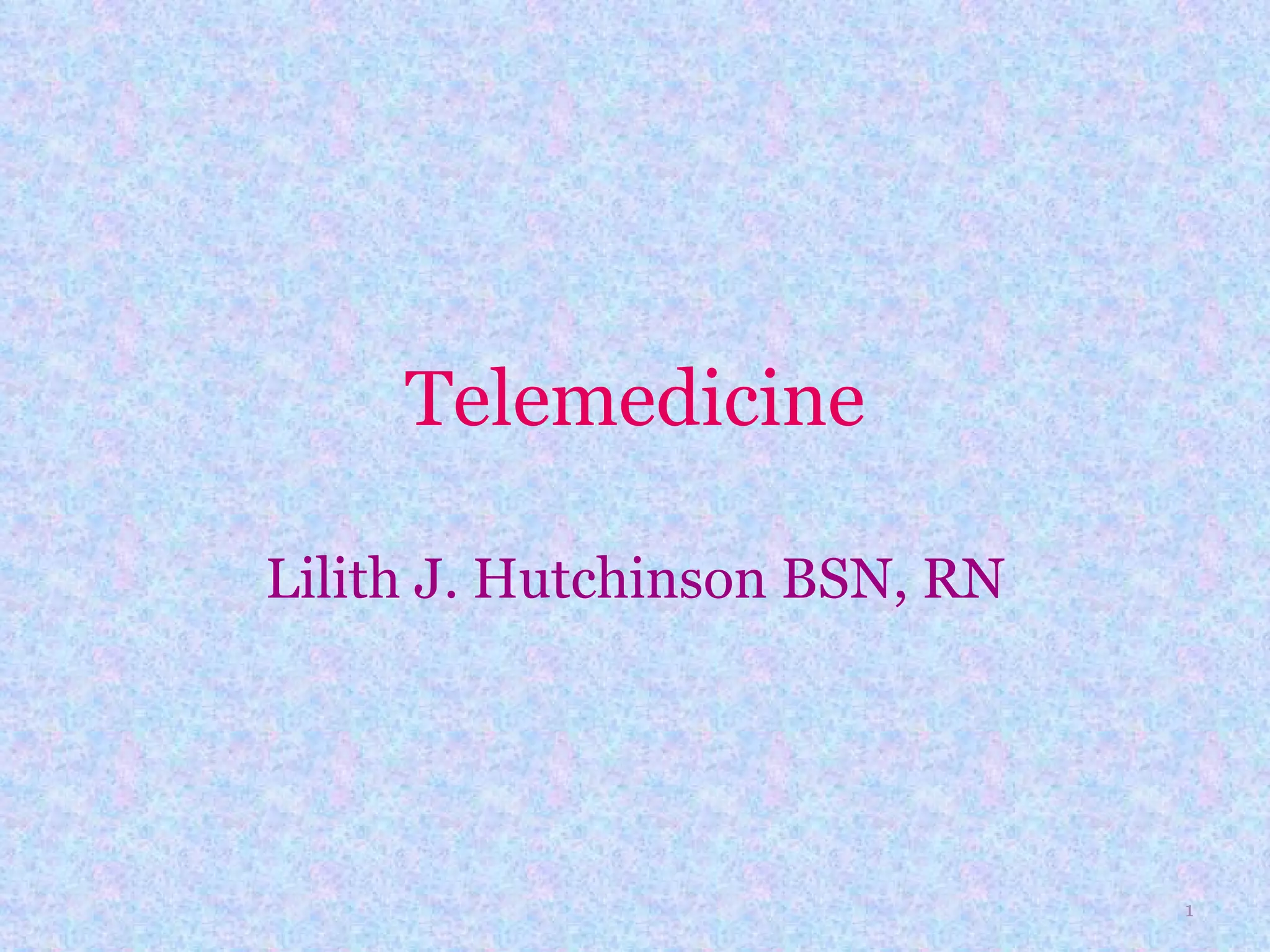 Telemedicine | PPT | First Aid | Injuries