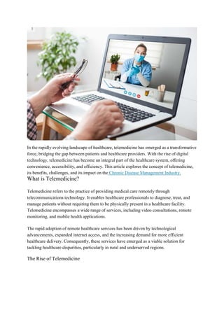 What is Telemedicine? | Benefits, Challenges & Future | Insider Market ...