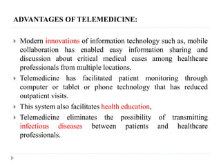 TELEMEDICINE AND TELENURSING for Nurses. | PPTX