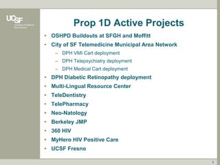 Telemedicine at ucsf | PPTX