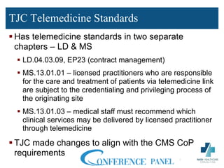 Telehealth, and Telemedicine Regulations by CMS and TJC | PDF ...