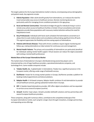 Telemedicine Market Trends Analysis and Trends | PDF