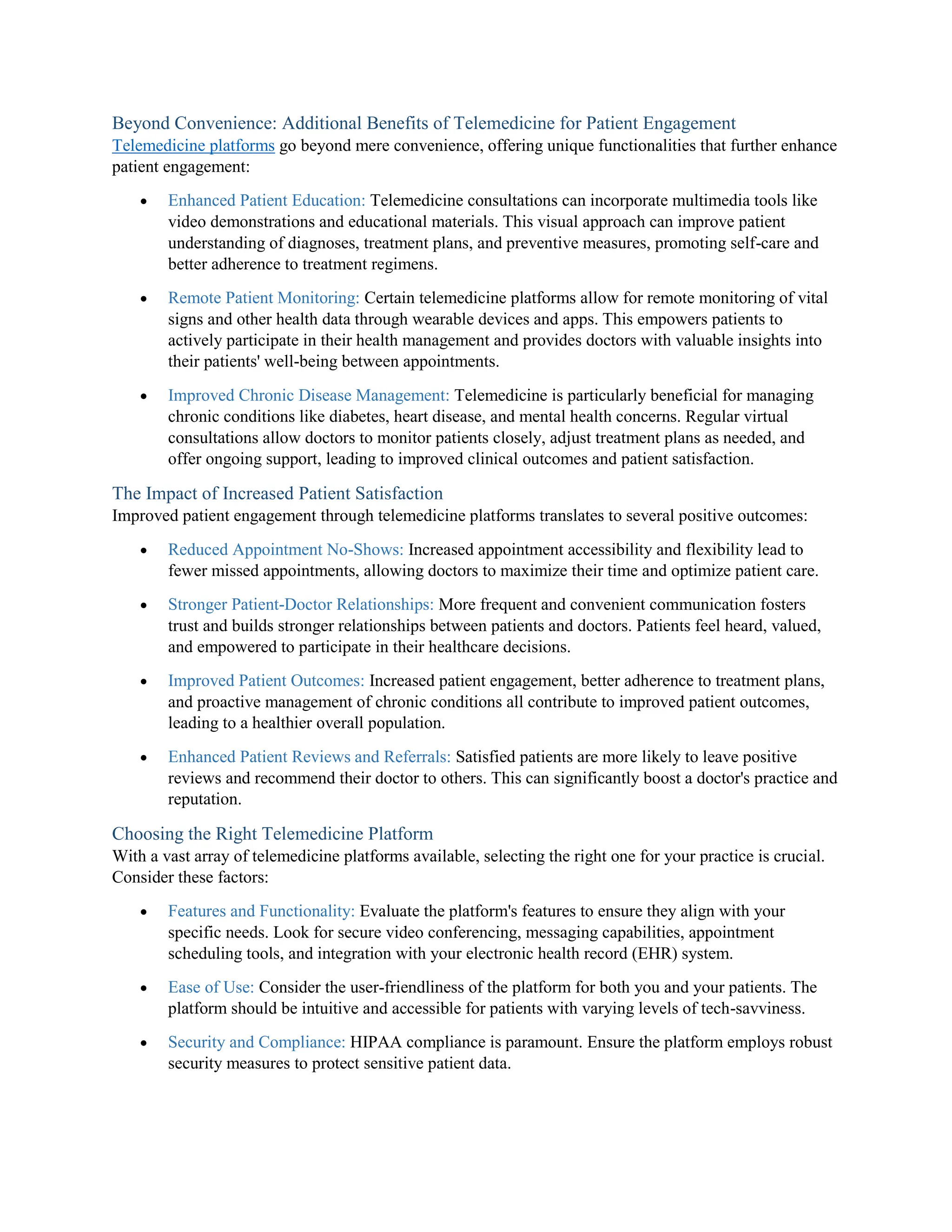 Telemedicine Platforms for Doctors in USA | PDF