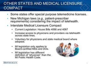 Telemedicine Licensure in Michigan | PPTX
