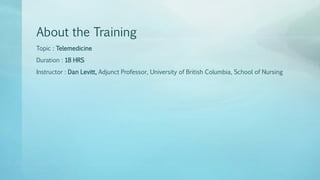 Tele-Medicine /TeleHealth Training @ Bangkok Final | PPT