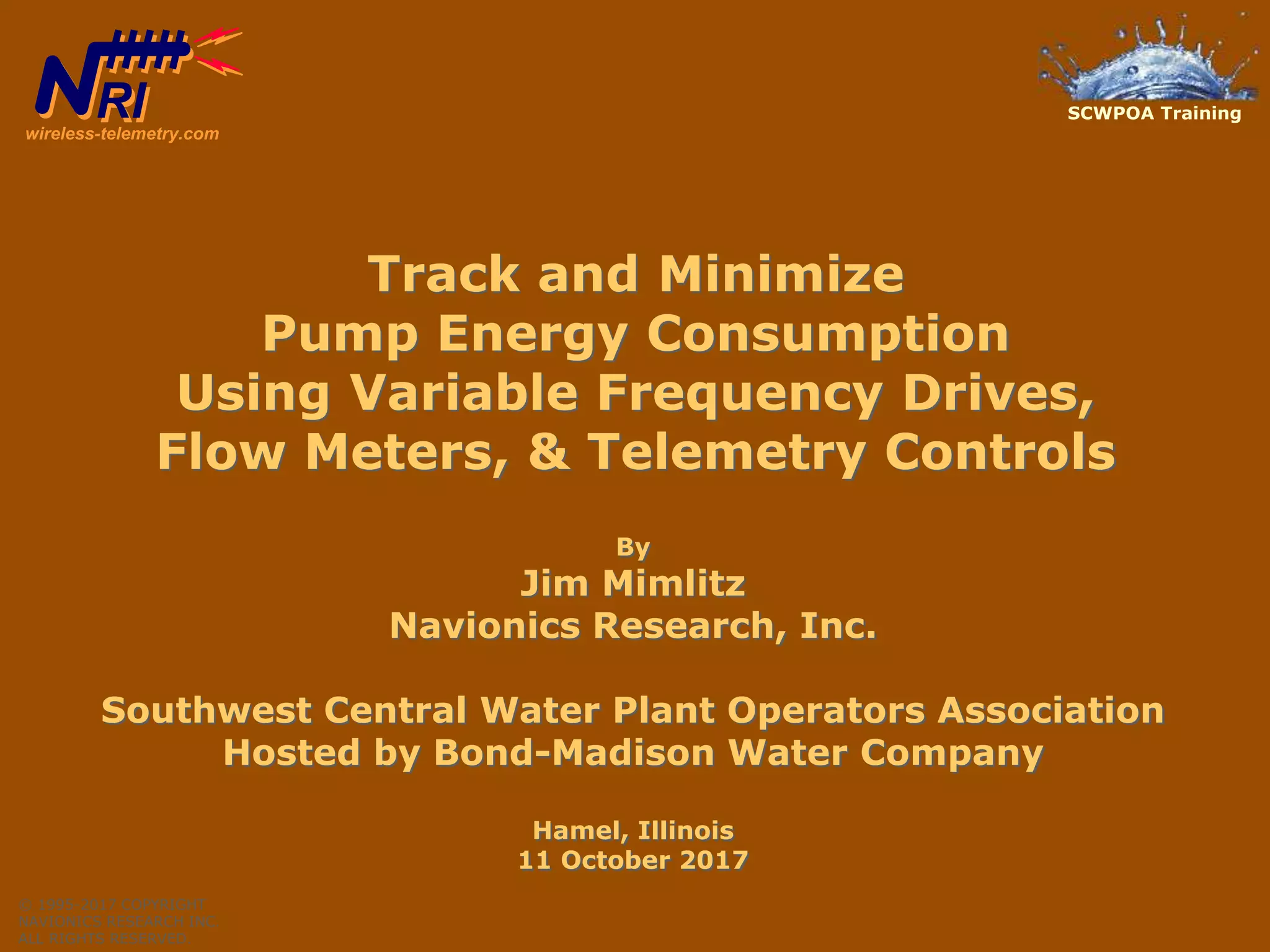 Track and Minimize Pump Energy Consumption Using Variable Frequency ...