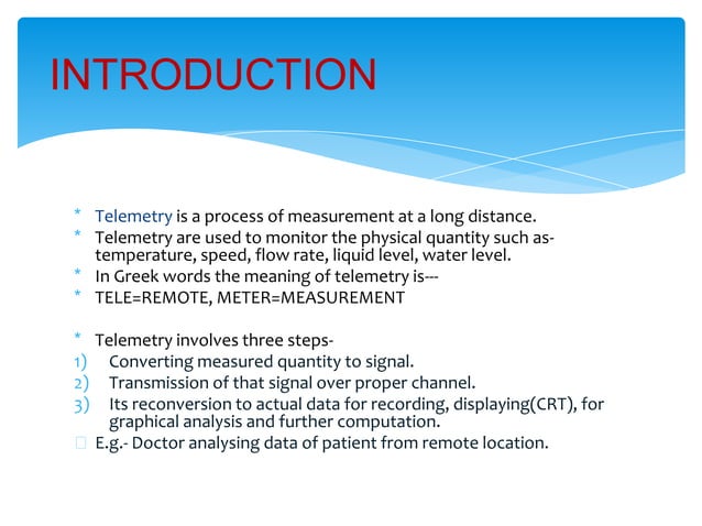 Telemetry system | PPTX