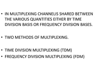 Telemetry types, frequency,position and multiplexing in telemetry | PPTX
