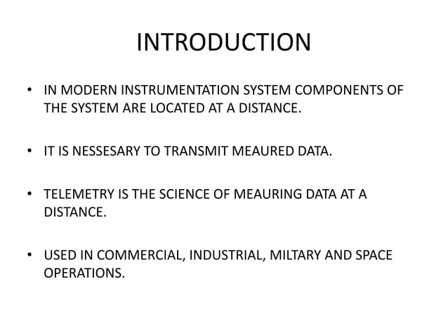 Telemetry types, frequency,position and multiplexing in telemetry | PPTX