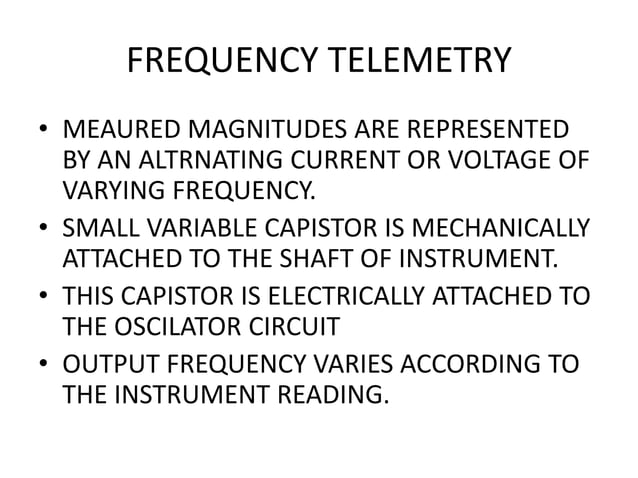 Telemetry types, frequency,position and multiplexing in telemetry | PPTX