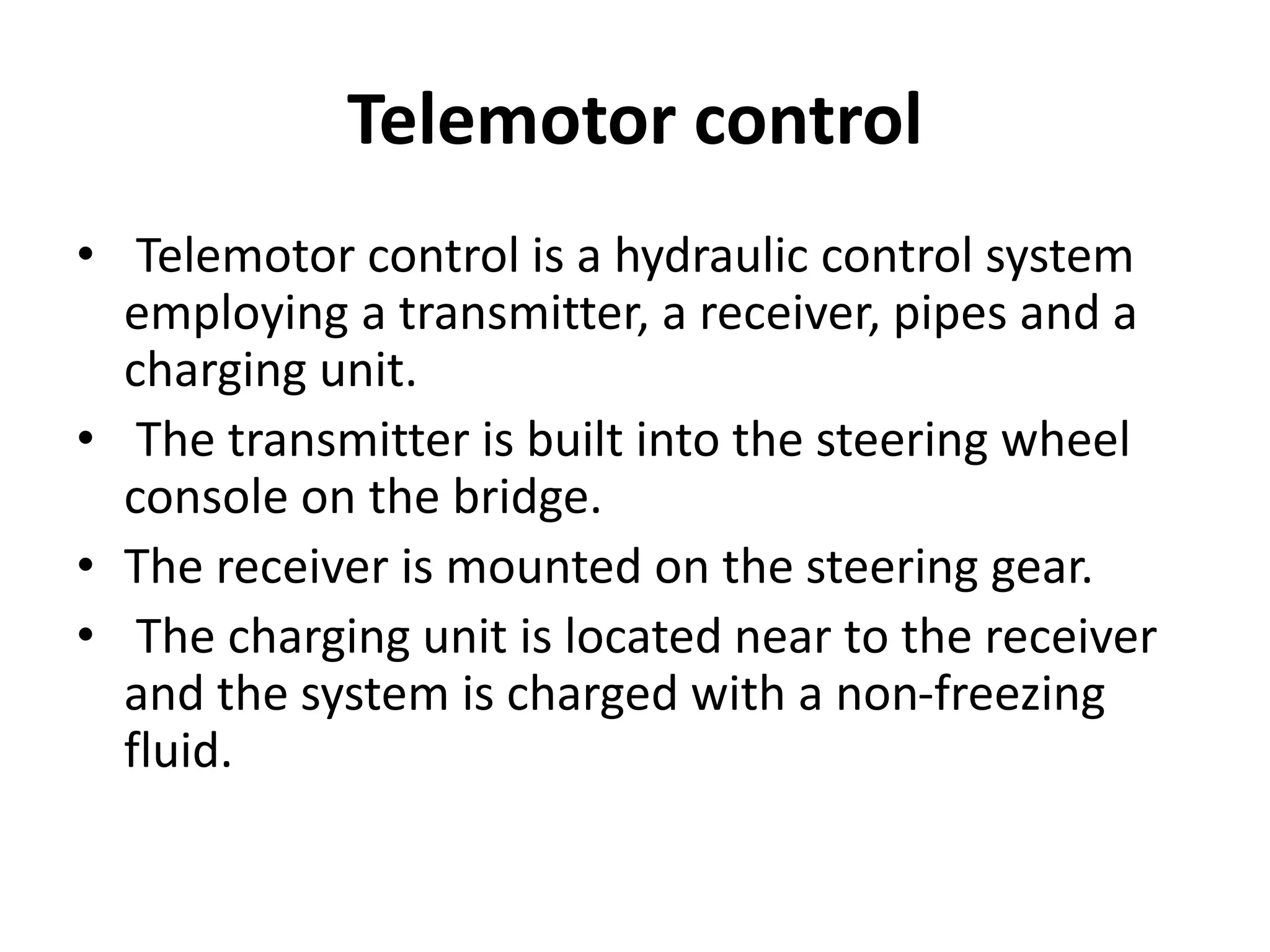TELEMOTOR steering gear and its components | PPTX
