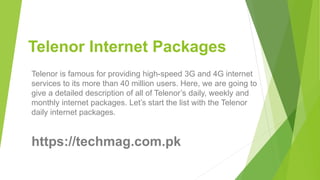 Telenor internet packages - TechMag | PDF | Internet | Computing