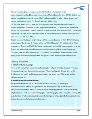Telenor structure | DOCX