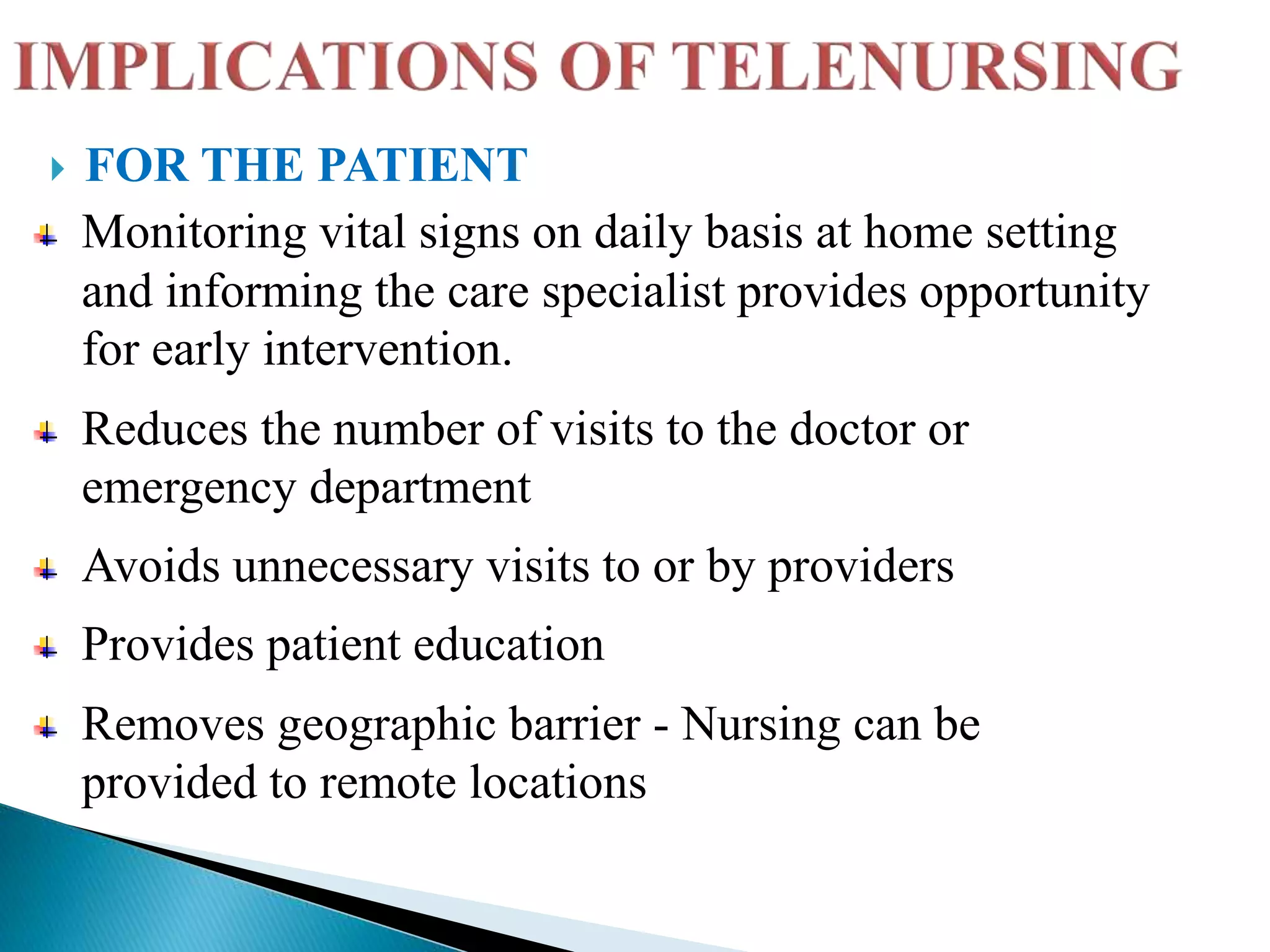 Tele-medicine and Tele-nursing | PPTX