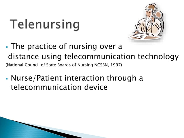 Tele-medicine and Tele-nursing | PPTX | Internet | Computing