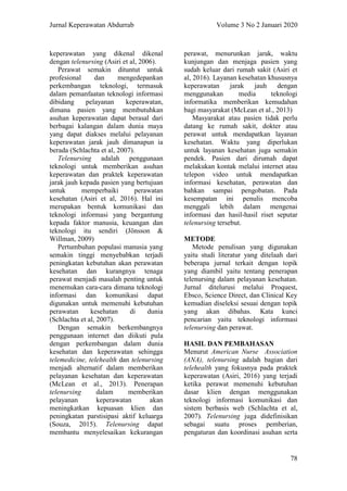 telenursing informatika keperawatan pada masa sekarang ini | PDF