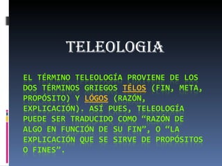 Teleologia[1] | PPT