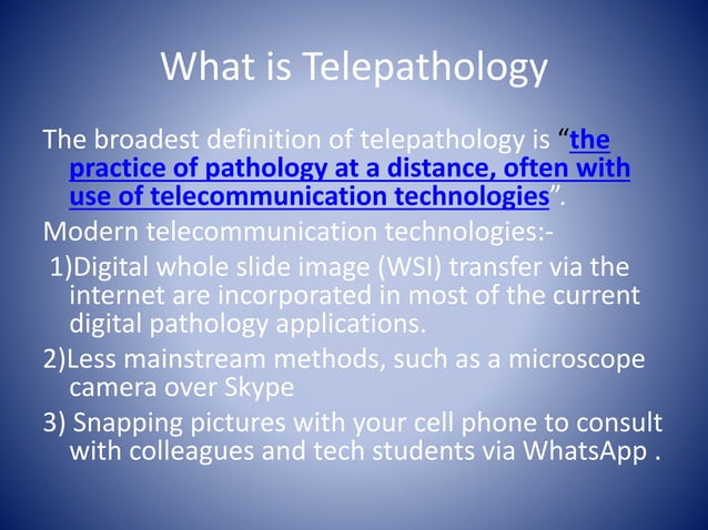 Telepathology and artificial inteligence in India and beyond | PPTX