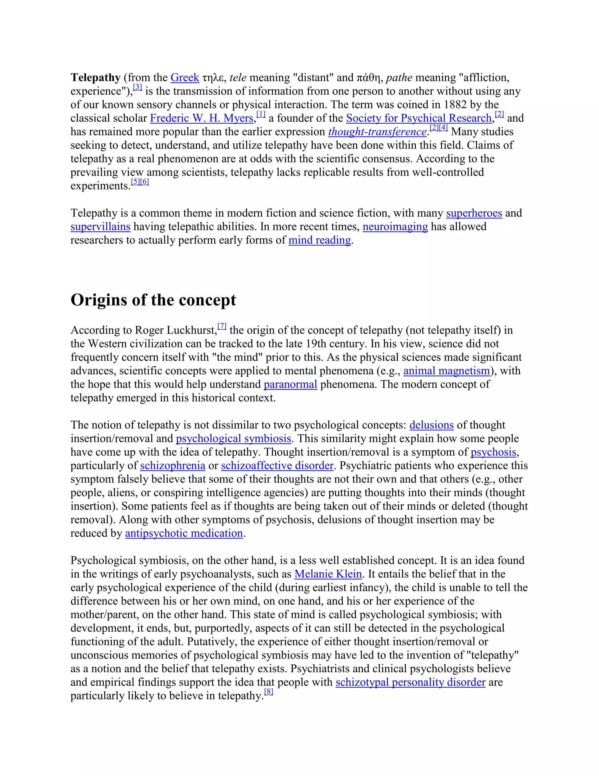 Telepathy | DOCX