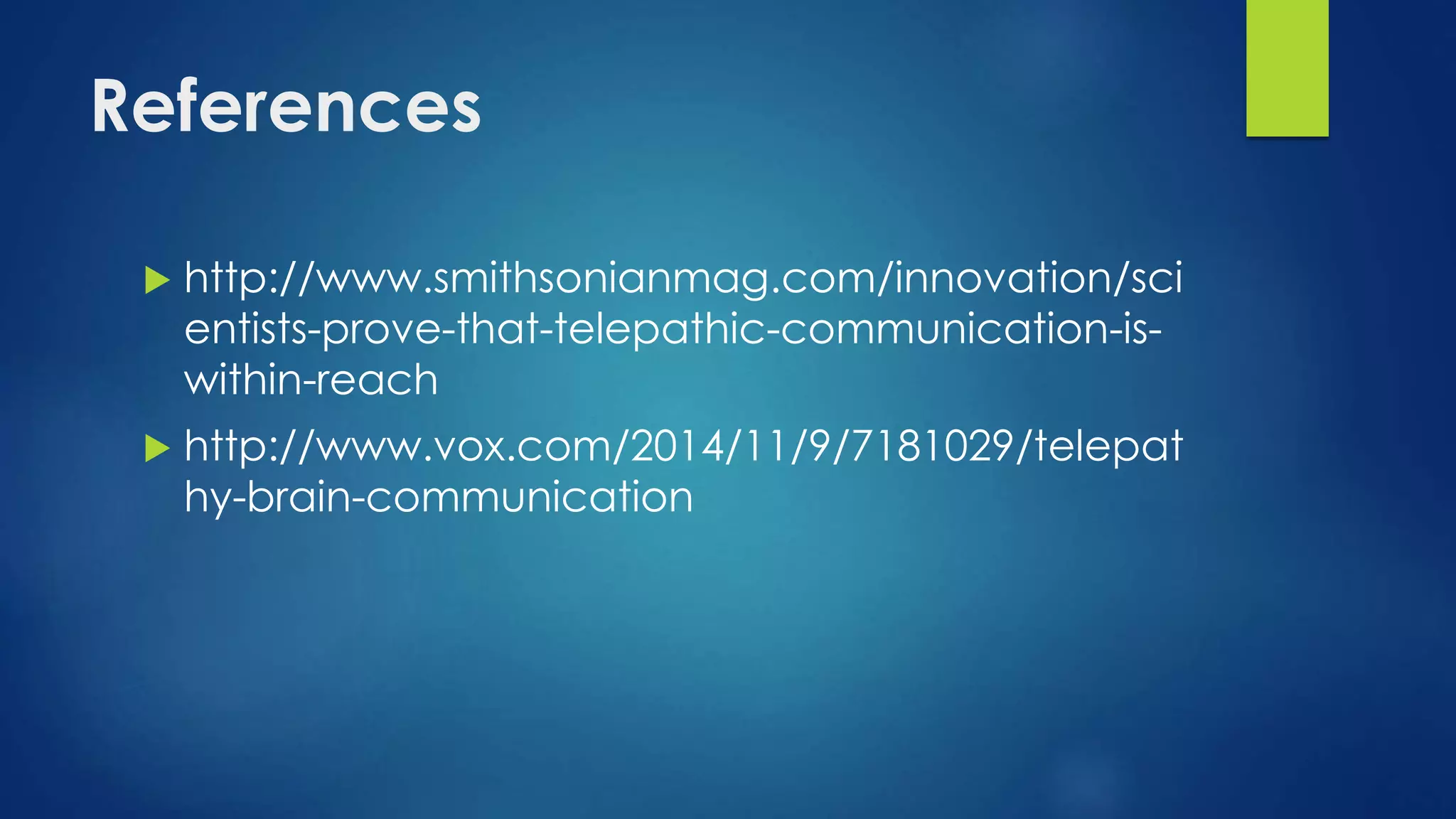Telepathy (mind to mind communication) | PPTX