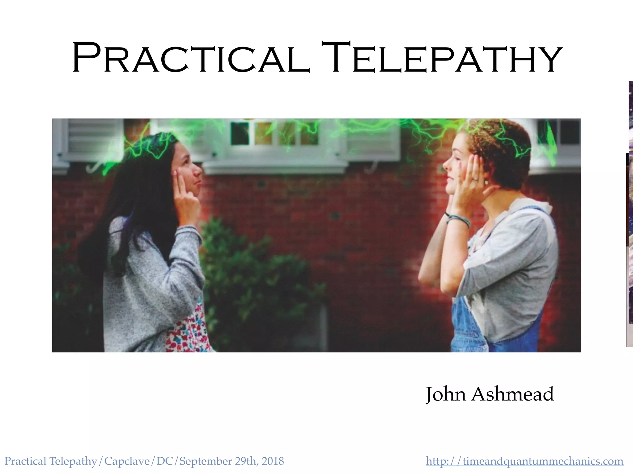 Practical Telepathy Talk Covers Mind Reading, Telepathy | PPT