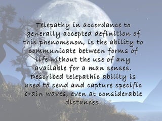 Telepathy group3 | PPT | Science