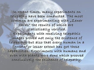 Telepathy group3 | PPT | Science