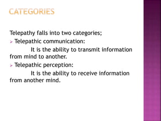 Telepathy slideshare | PPTX