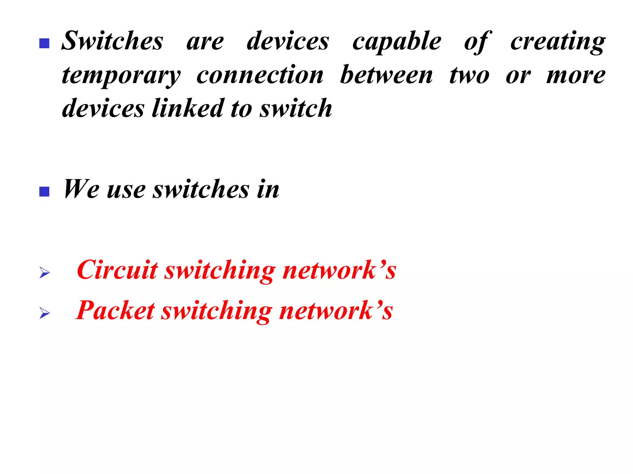 Structure of a Switch | PDF