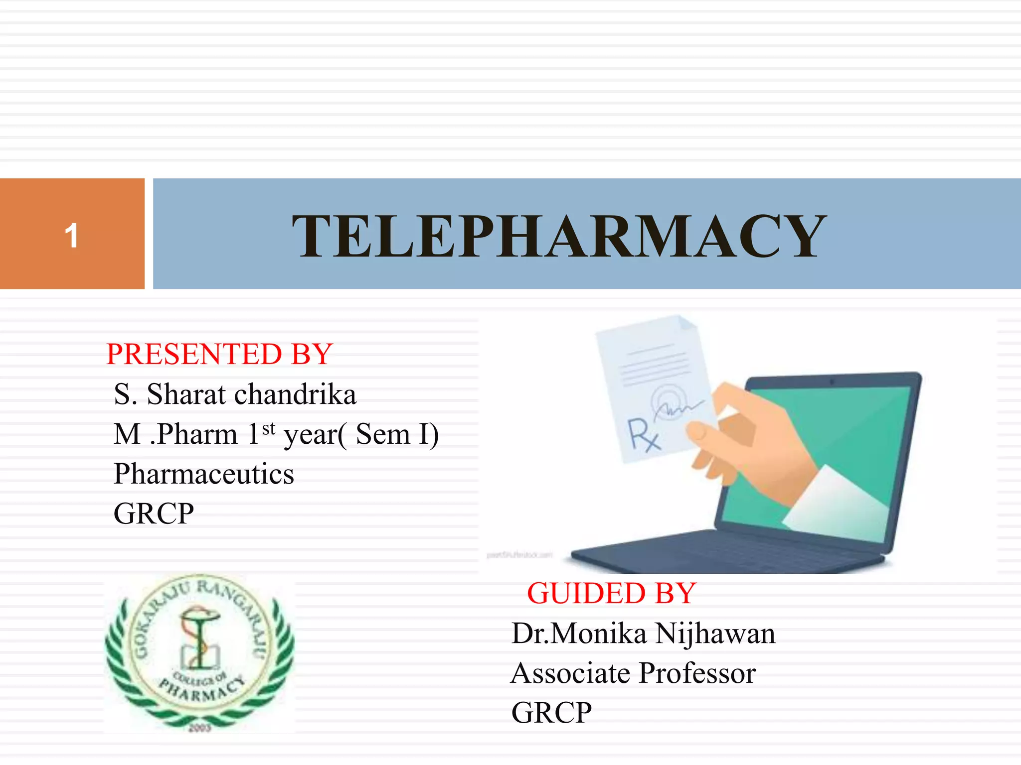 TELEPHARMACY | PPTX