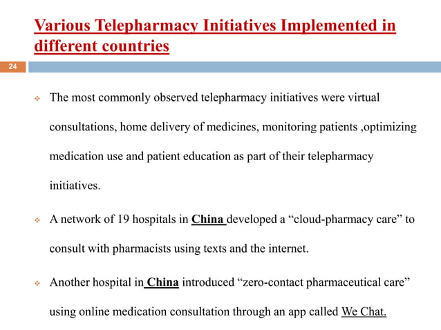 TELEPHARMACY | PPTX | Infectious Diseases | Diseases and Conditions
