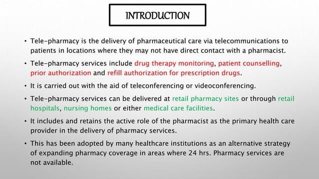 Telepharmacy | PPTX