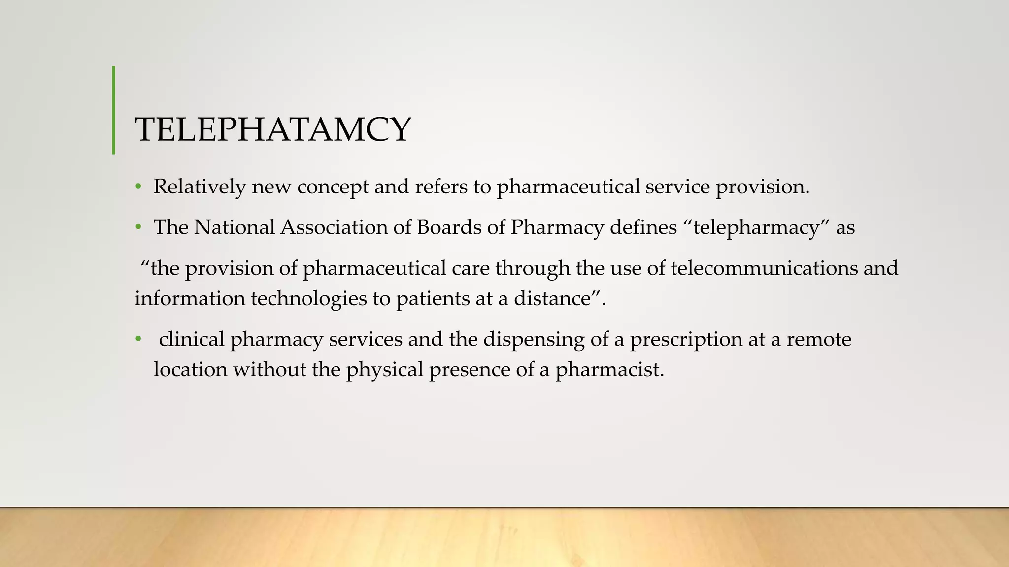 Introduction to Telepharmacy | PPTX
