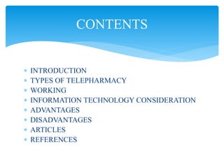 Telepharmacy | PPTX