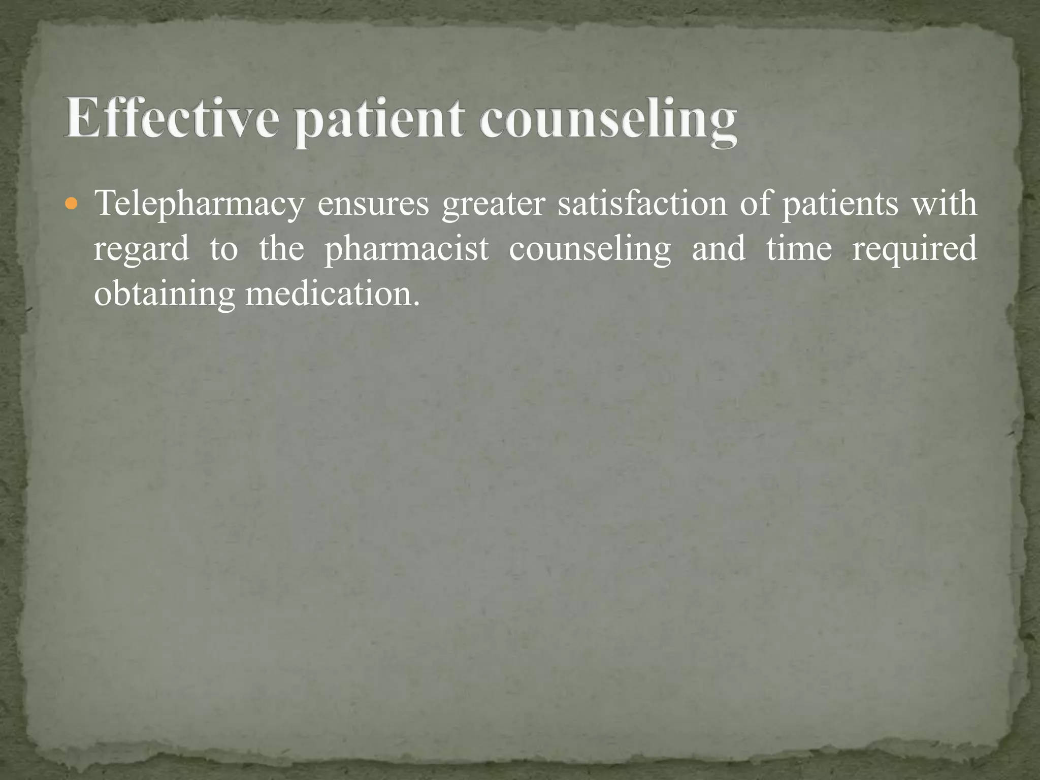 Telepharmacy ppt to alka mam | PPTX