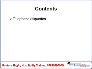 Telephone etiquettes | PDF | Telecommunications Industry | Industries
