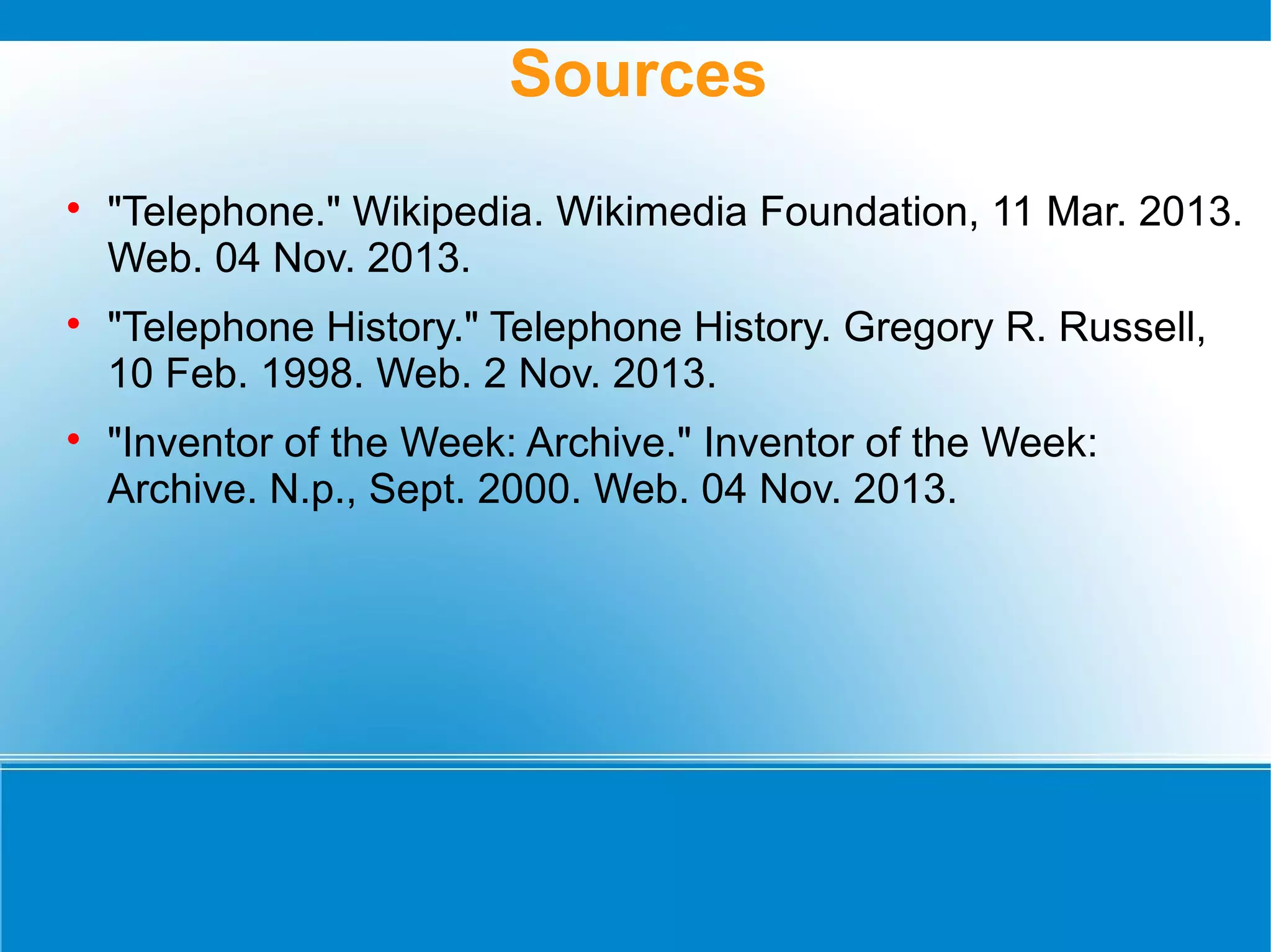 Invention of the Telephone | PPT