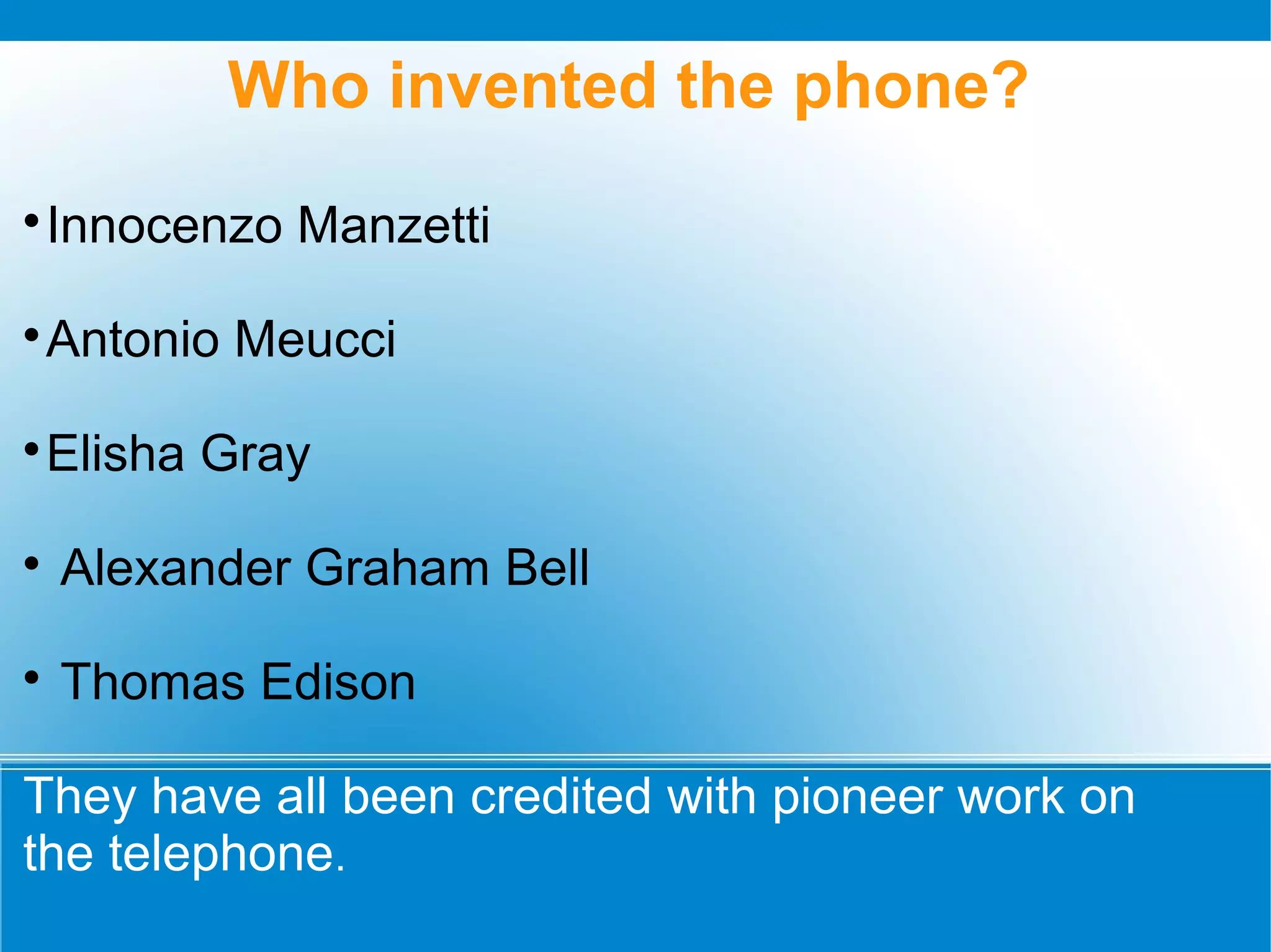 Invention of the Telephone | PPT