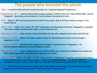 Invention of the Telephone | PPT
