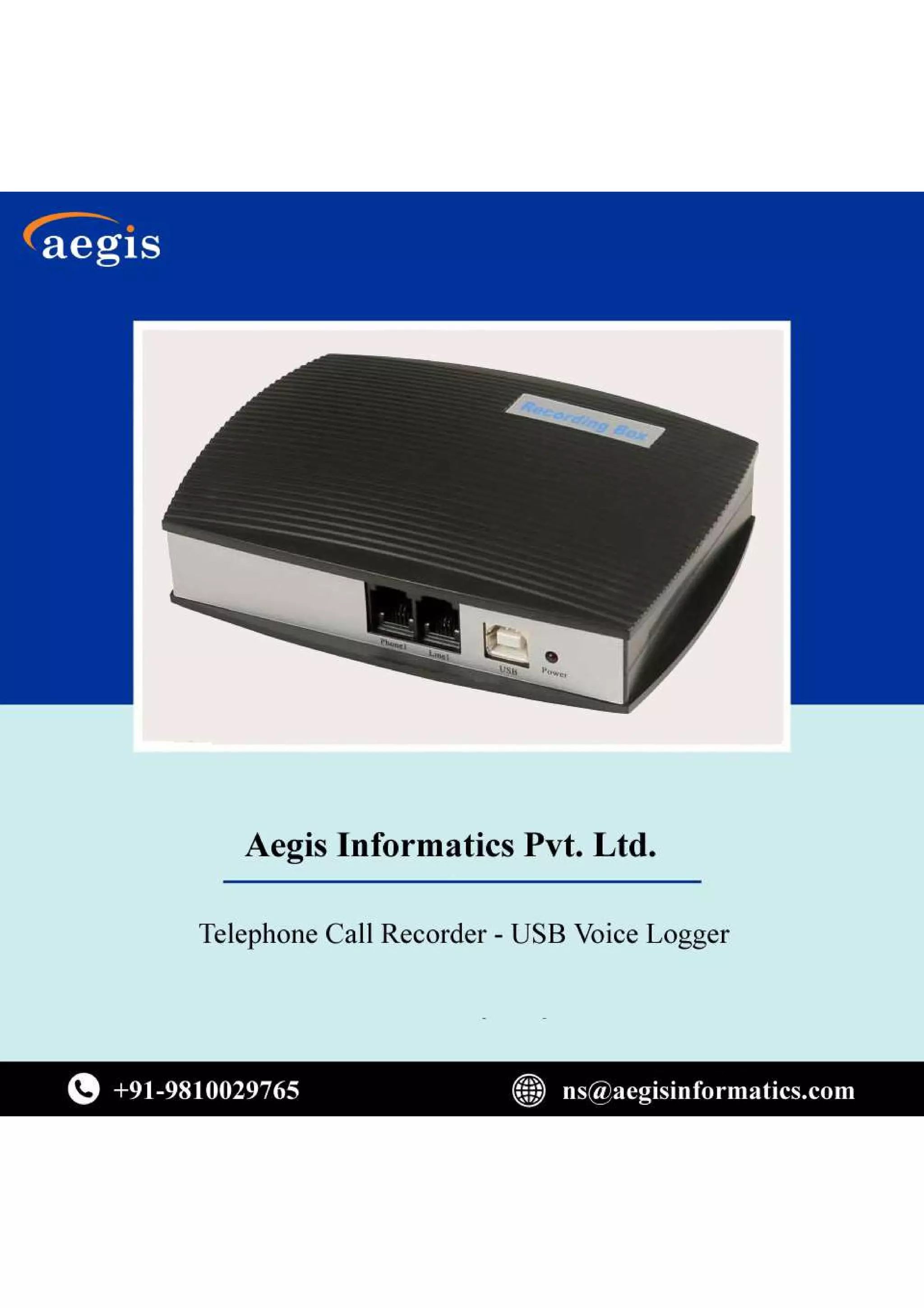 Telephone Call Recorder | PDF