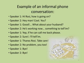 Telephone Conversation