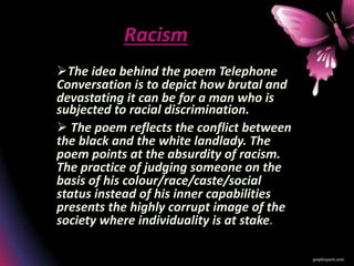 Telephone conversation and Dedication by Soyinka | PPTX